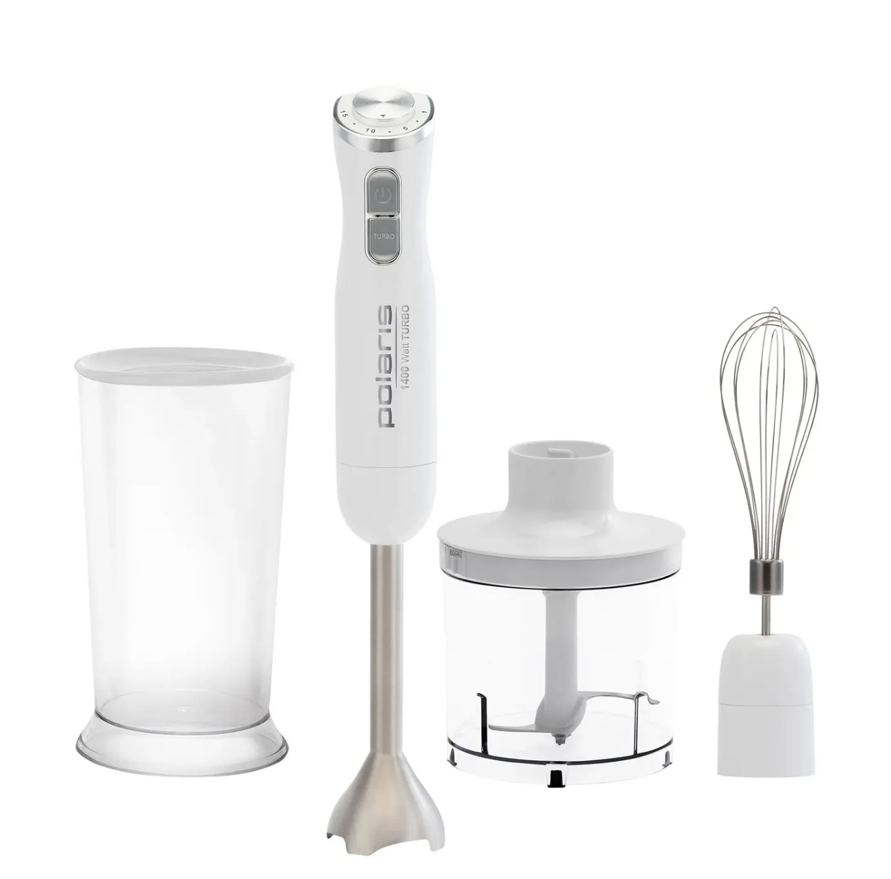 Блендер Polaris PHB 1476, погружной, мощность 1400 Вт, белый