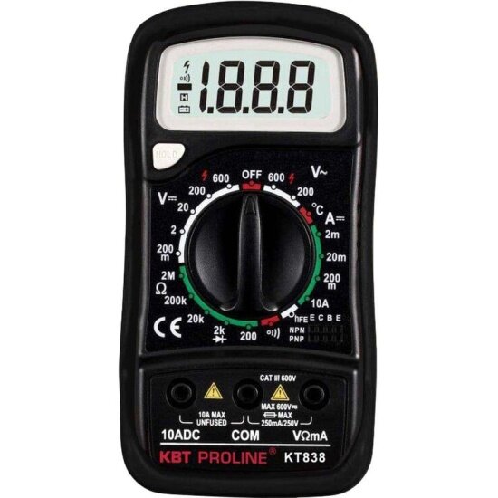 Мультиметр цифровой Квт KT 838 "PROLINE"