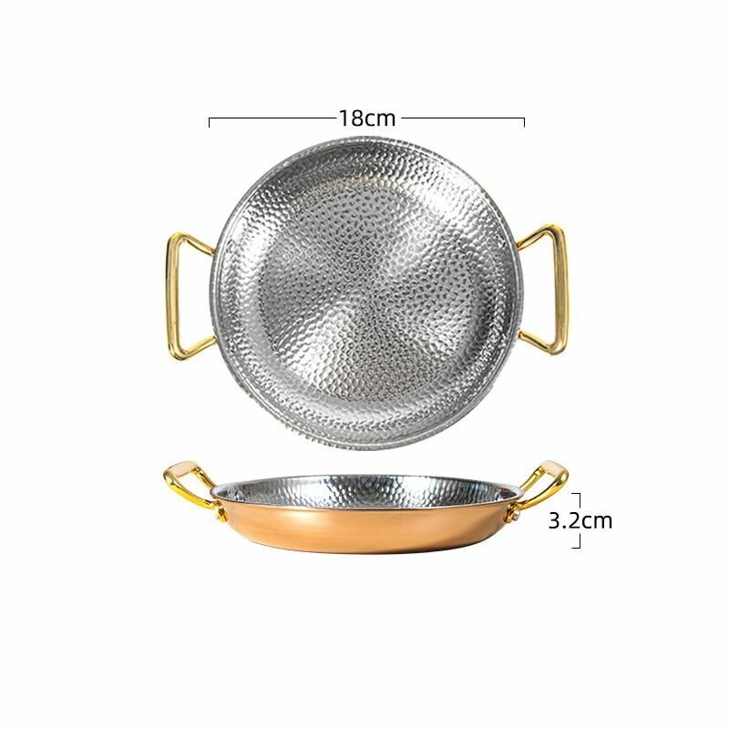 Baiyansong Istanbul Сковорода bakir, без крышки, с фиксированной ручкой