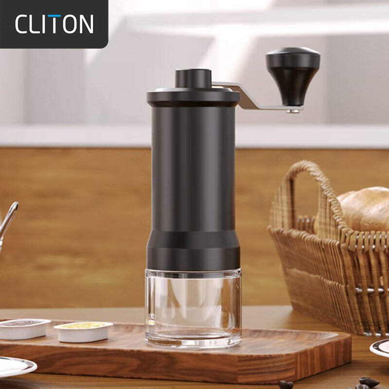 CLITON Hand-Crank Coffee Grinder, Portable Manual Coffee Grinder, Automatic Grinding Machine