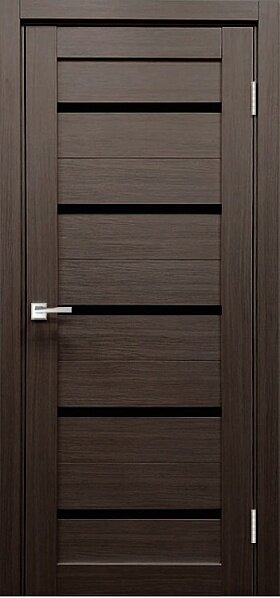 Межкомнатная Дверь Verda Х-3 Грей со Стеклом Лакобель Чёрный 2000х800мм (Полотно 1шт) / Верда.