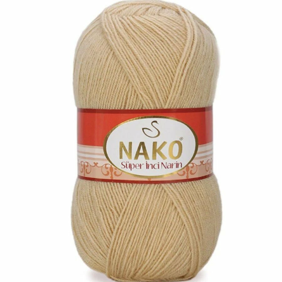 Пряжа Nako SUPER INCI NARIN 219 песочный (5 мотков)