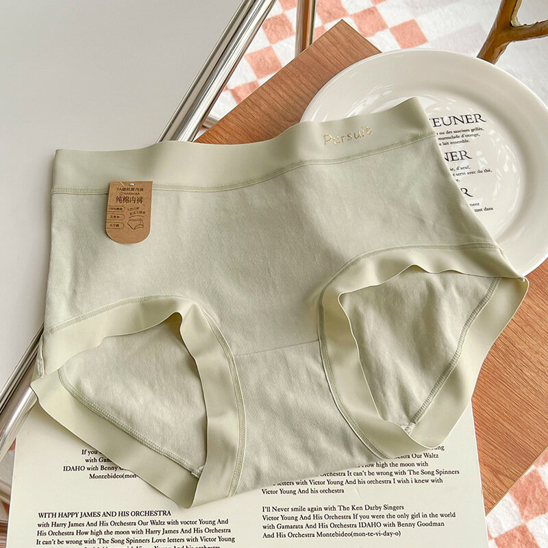 60-е годы Синьцзян Длинноволокнистый хлопок 7A Антибактериальное женское нижнее белье из чистого хлопка А-класса Детское чистое хлопковое белье Средняя талия Простые треугольные трусики