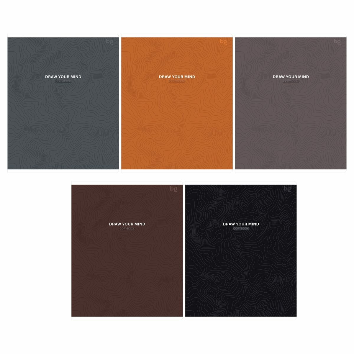 Тетрадь общая 48л, А5 BG "Однотон" (линейка, скрепка) (Т5ск48 62713), 5шт.