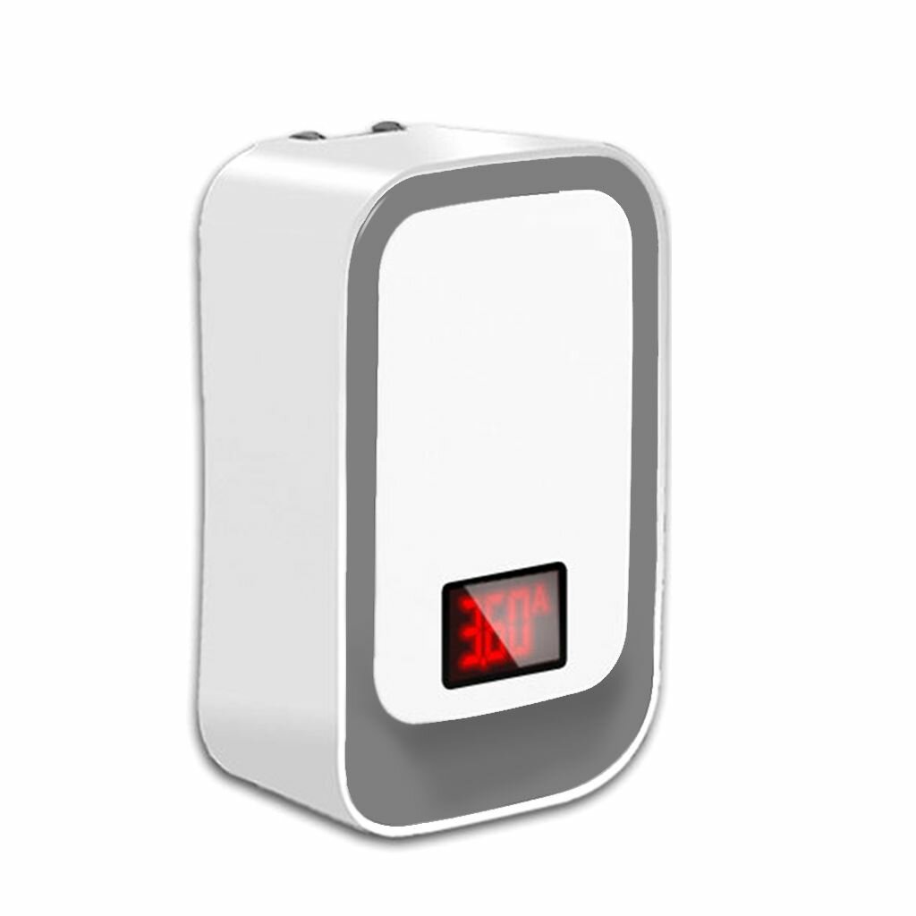 Цифровой дисплей напряжения и тока зарядной головки мобильного телефона 3USB для зарядного устройства путешествий-спокойный серый красный экран, правила США