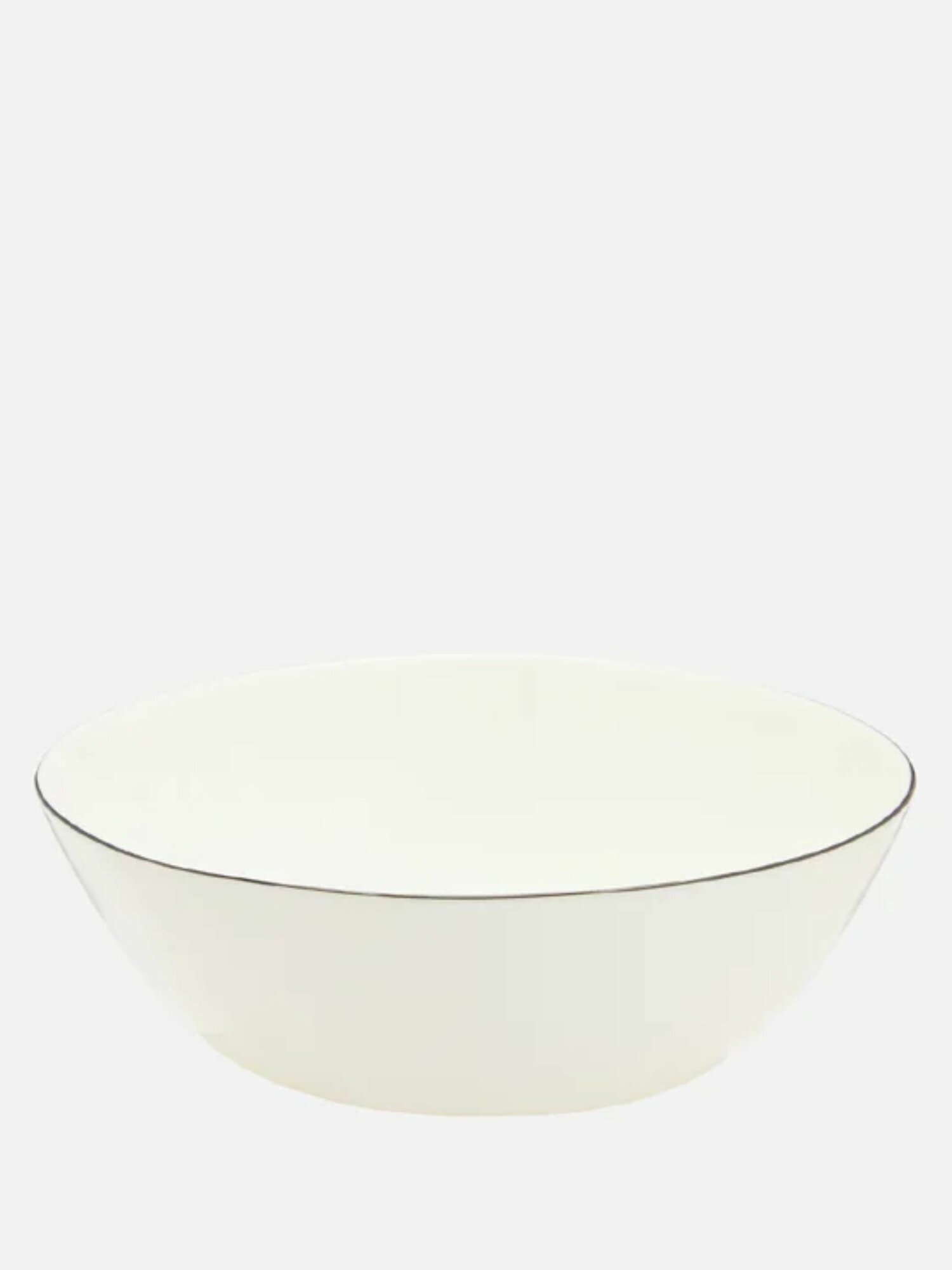 Набор глубоких белых тарелок с черной окантовкой (6 шт, 15 см)