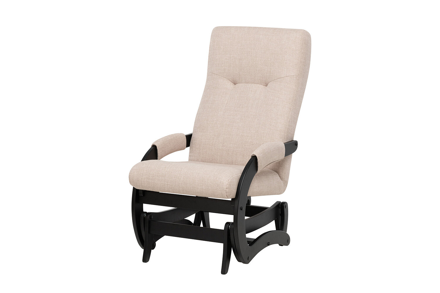 Кресло-маятник Leset Парос, 57х100,5х87 см, обивка рогожка, бежевый, венге