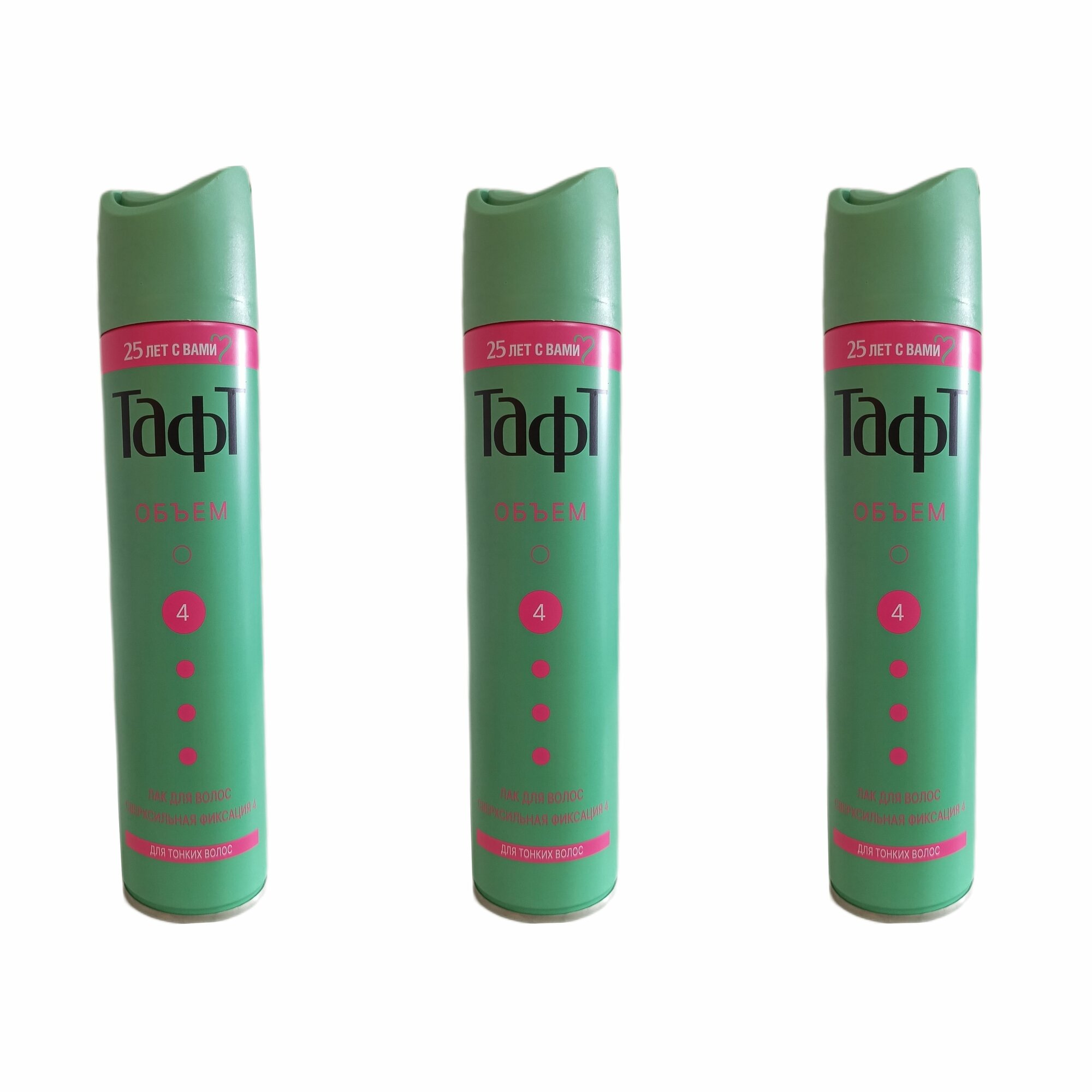 Лак Тафт Объем №4 зеленый 225 мл х 3 шт