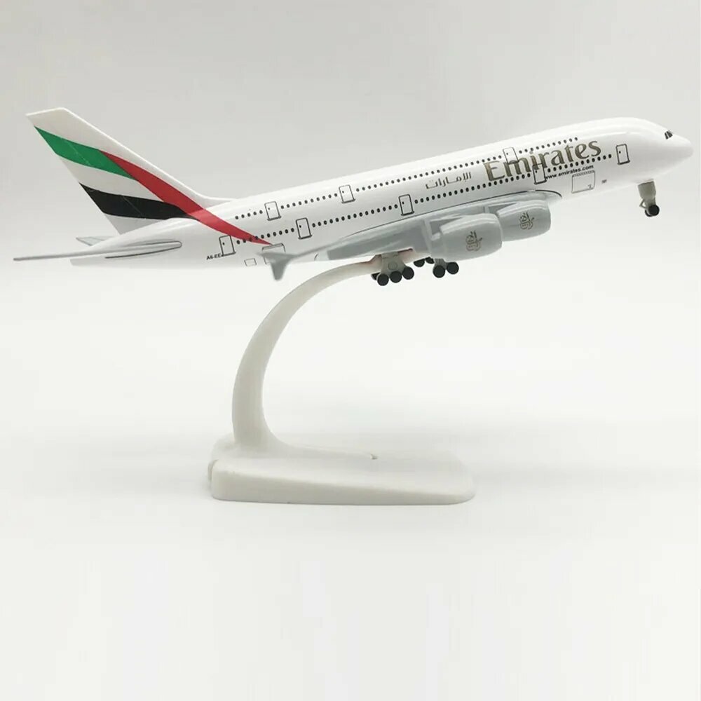 Металлическая модель самолета ОАЭ A380 Emirates / Эмирейтс Боинг / авиация,20CM