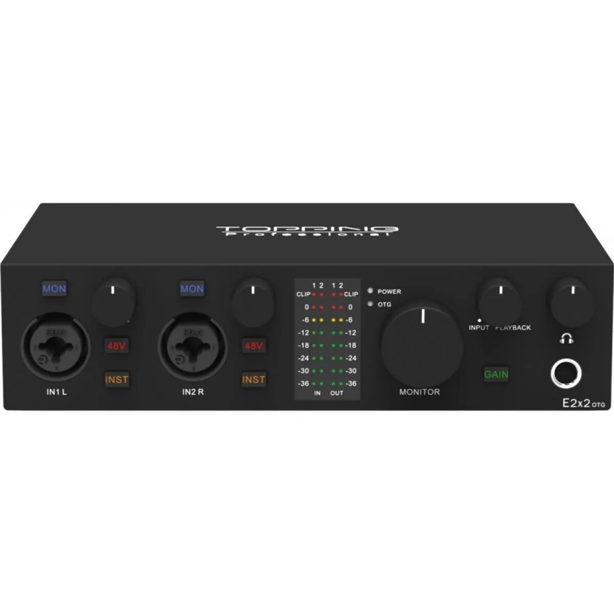 Аудиоинтерфейс Topping Professional E2x2 OTG Black