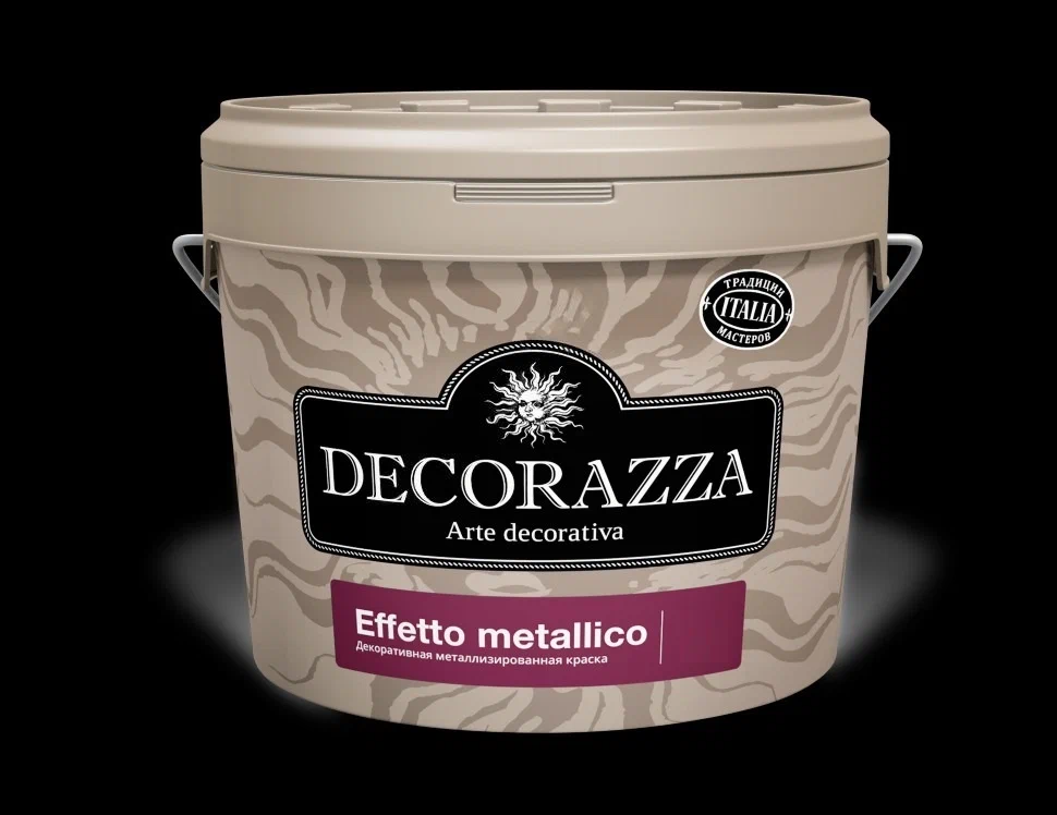 Краска-Металлик Decorazza Effetto Metallico 1л EM 807 ORO / Декоразза Эффетто Металлико.
