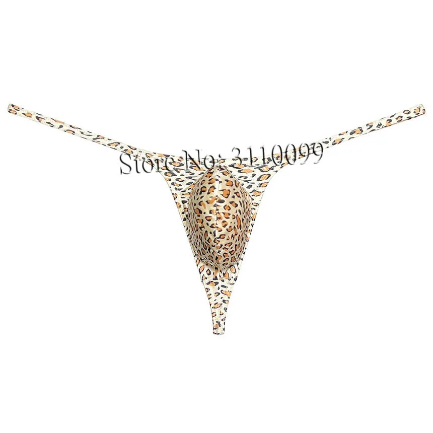 Мужские стринги из нейлона и спандекса L, Flesh Leopard