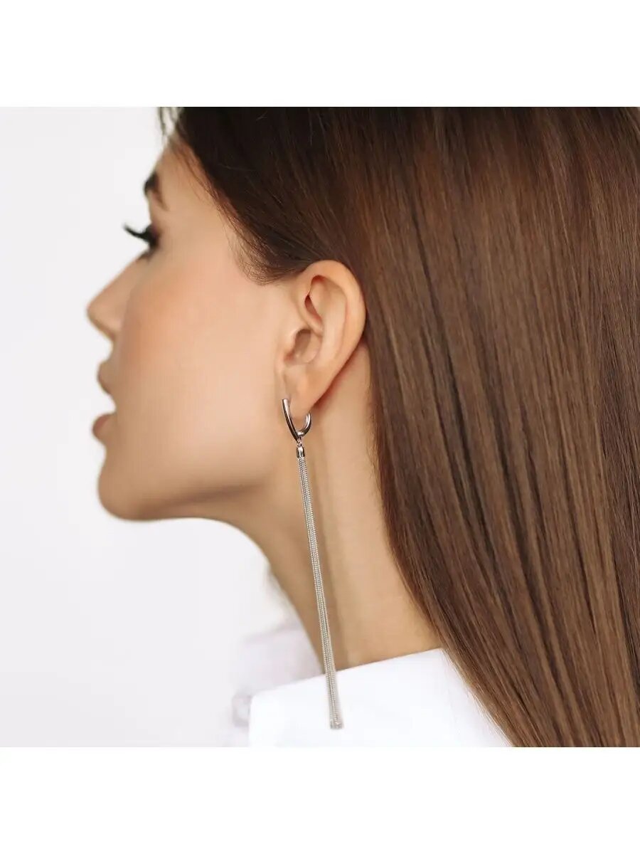 Серьги с подвесками, серебро, 925 проба