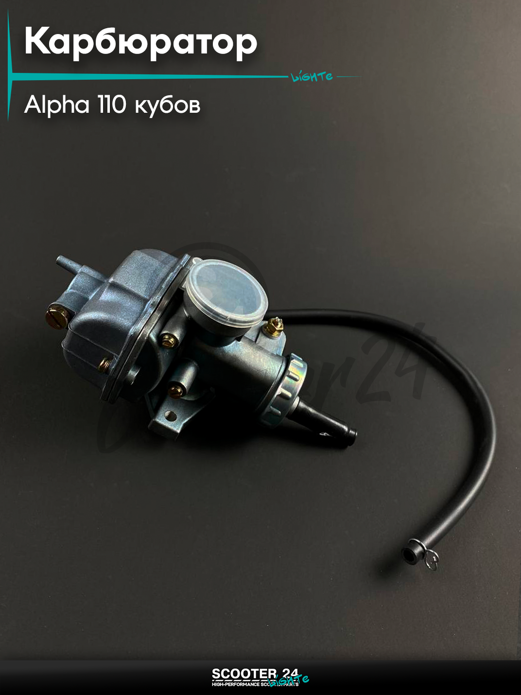 Карбюратор PZ22 на мопед и мотоцикл ALPHA / Альфа Дельта 110 кубов