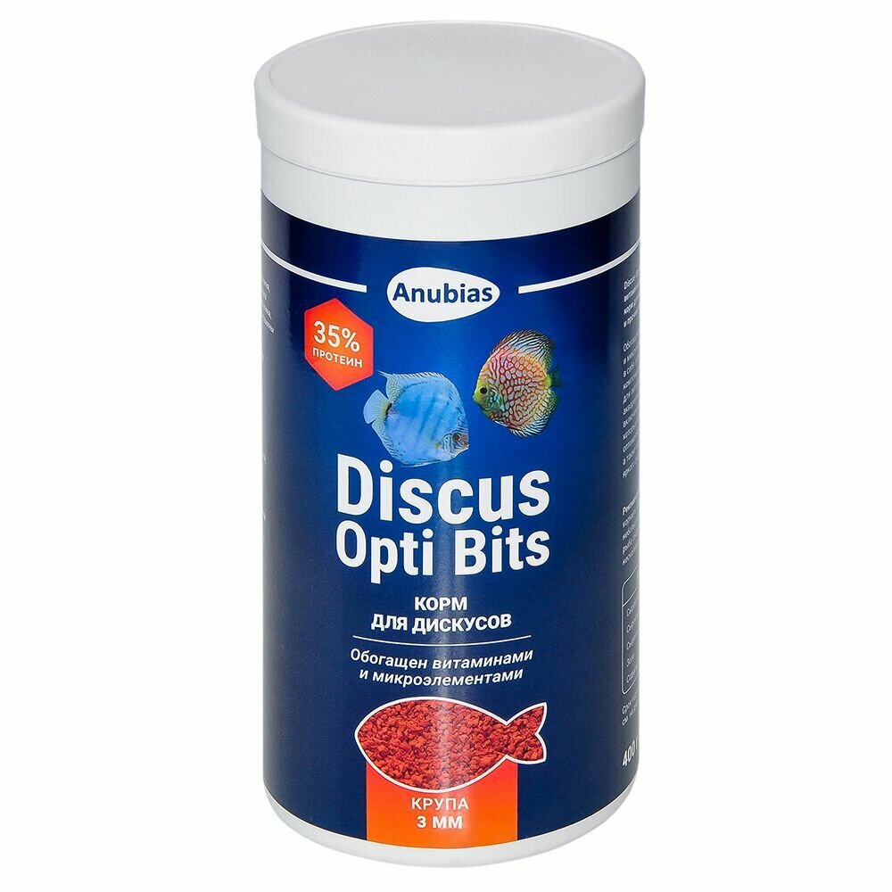 Корм для рыб Anubias Дискус крупа 3мм, 1000мл (400г)