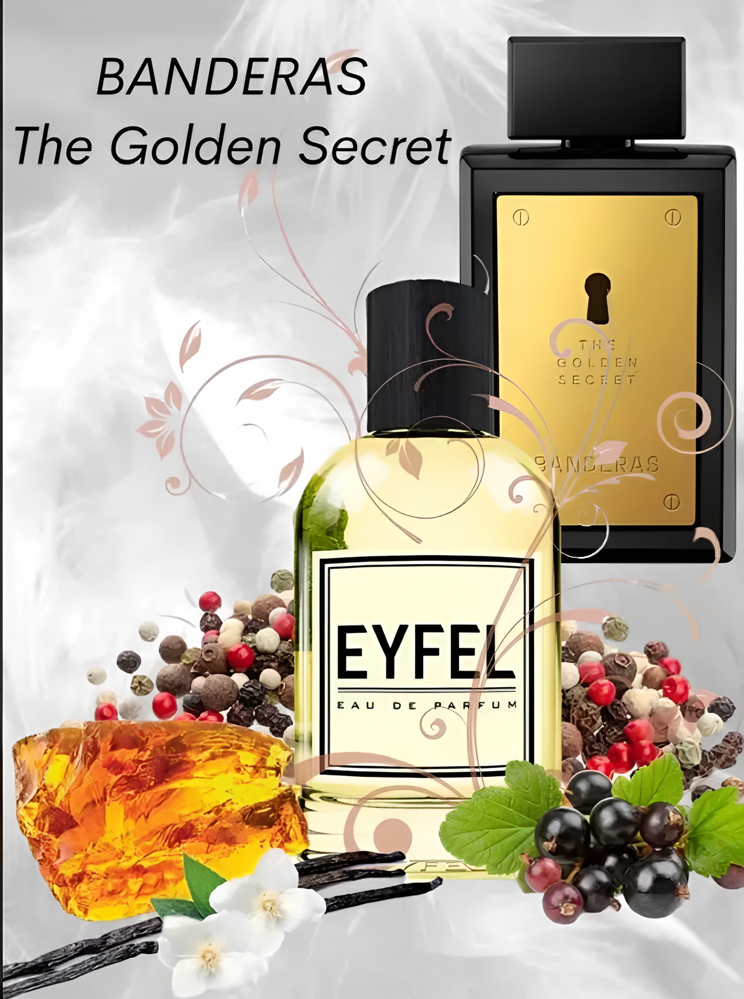 Духи мужские EYFEL M26 Golden Secret, фужерный пряный, парфюм 50мл