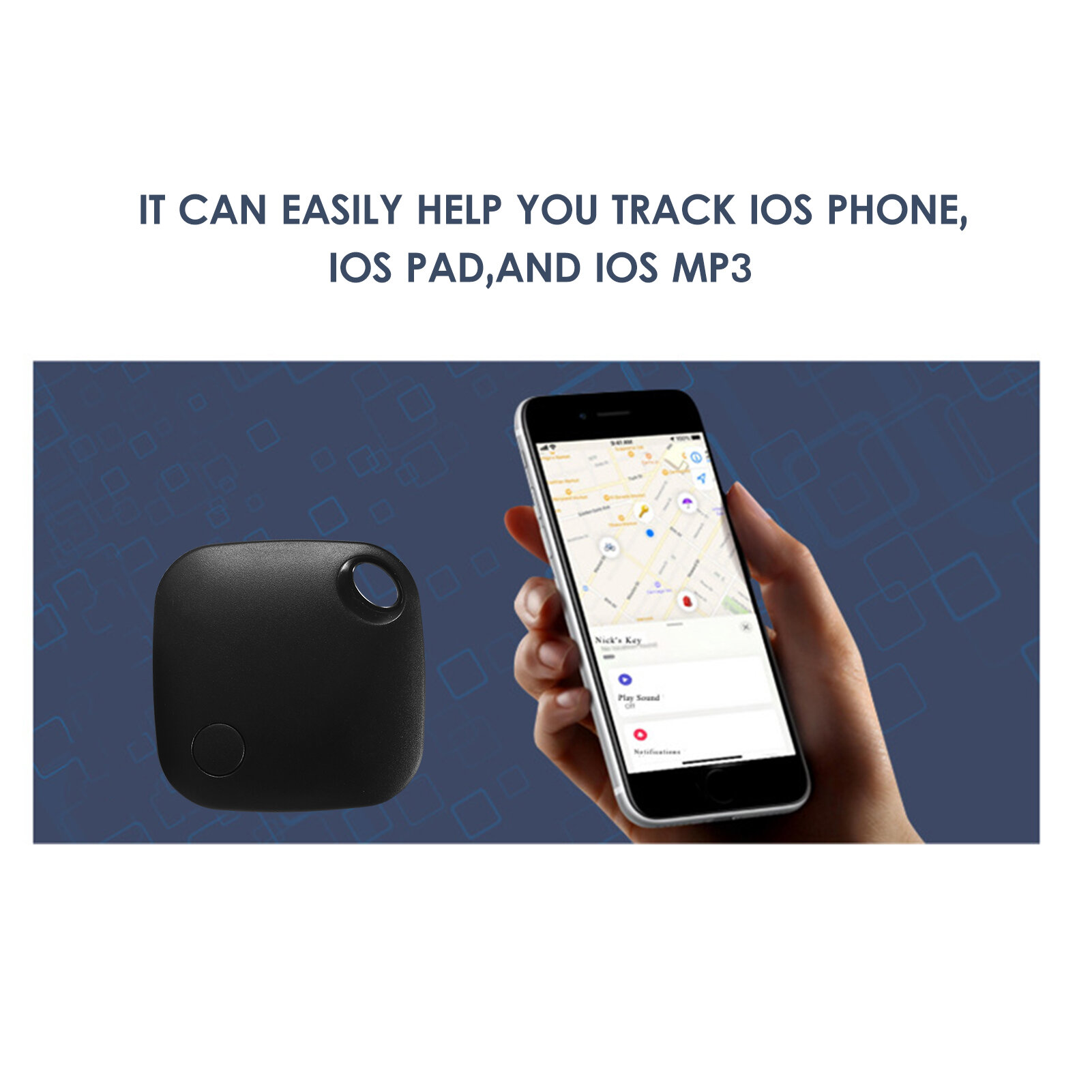 Умный трекер Air Tag для поиска смартфонов, устройств iOS (iPhone, iPad, MP3-плееров) через Bluetooth. — фото 1