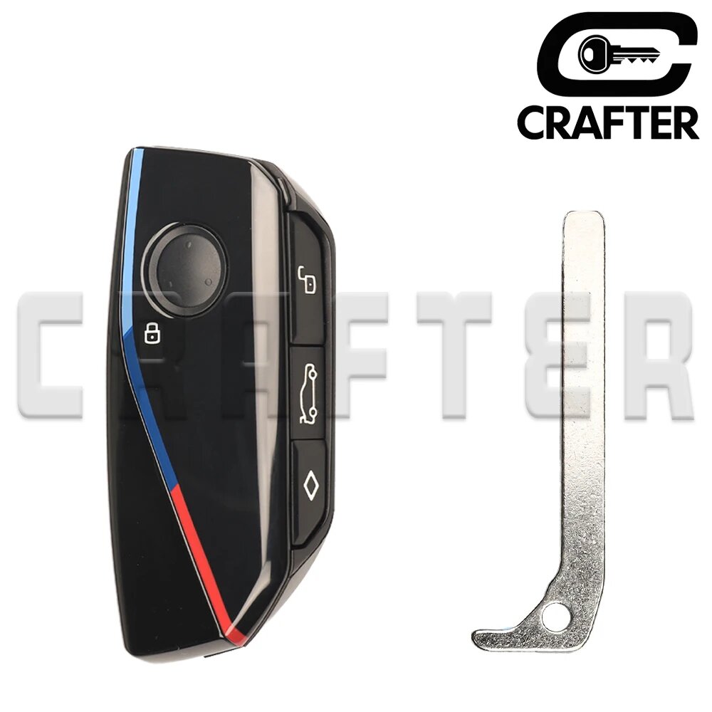 Ключ Crafters 315/433 МГц KEYDIY ZBSeries FGB57 Умный автомобильный ключ подходит для шасси BMW FEM BDC CAS4 G01 G02 G08 G30 G31 G32 G38 G G chassis 433MHz, Black