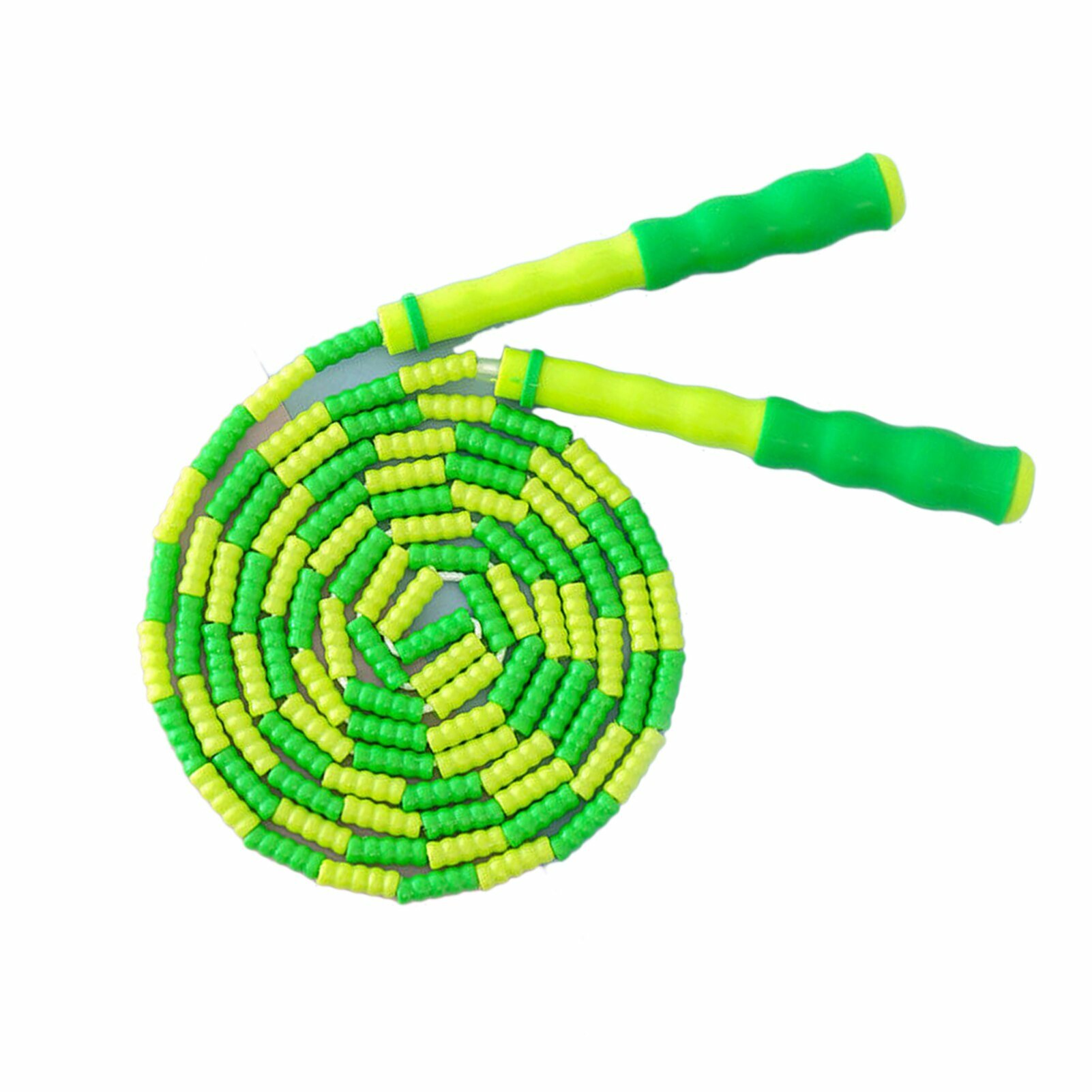 Скакалка Удобная ручка Регулируемая прочная легкая безопасная скакалка с бисером для детей первого класса и старше зеленого цвета