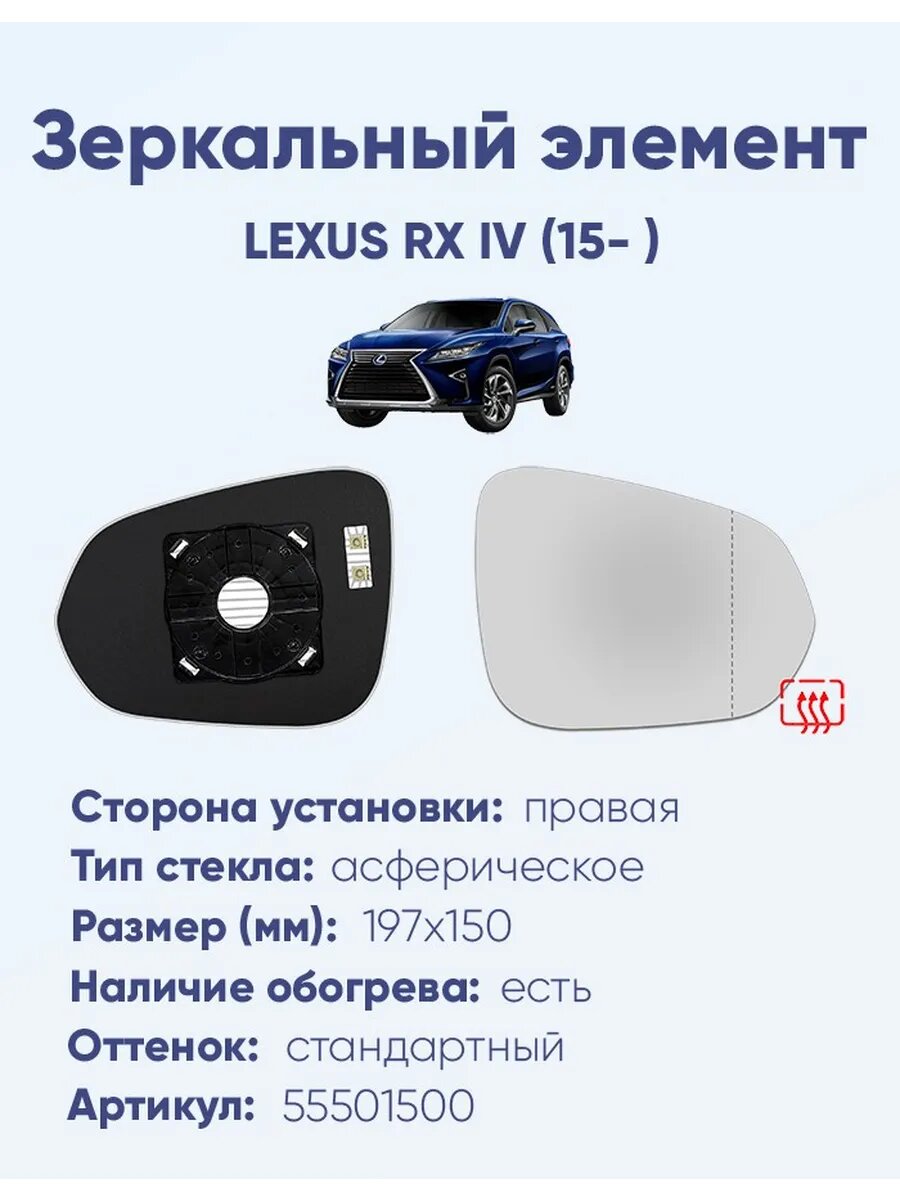 Зеркало LEXUS RX IV (15- ) 55501500