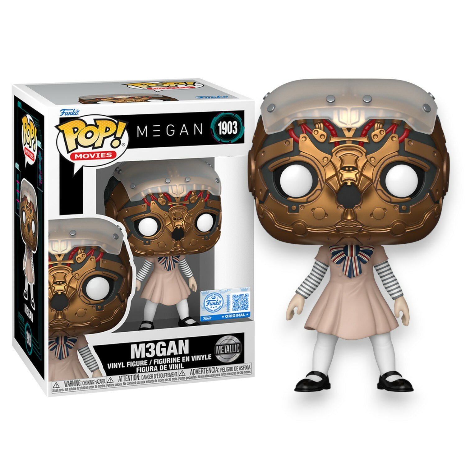 Фигурка Funko Pop! коллекционная М3ГАН "Эксклюзив" 1903, с эффектом металлик (Фигурка Фанко Поп)