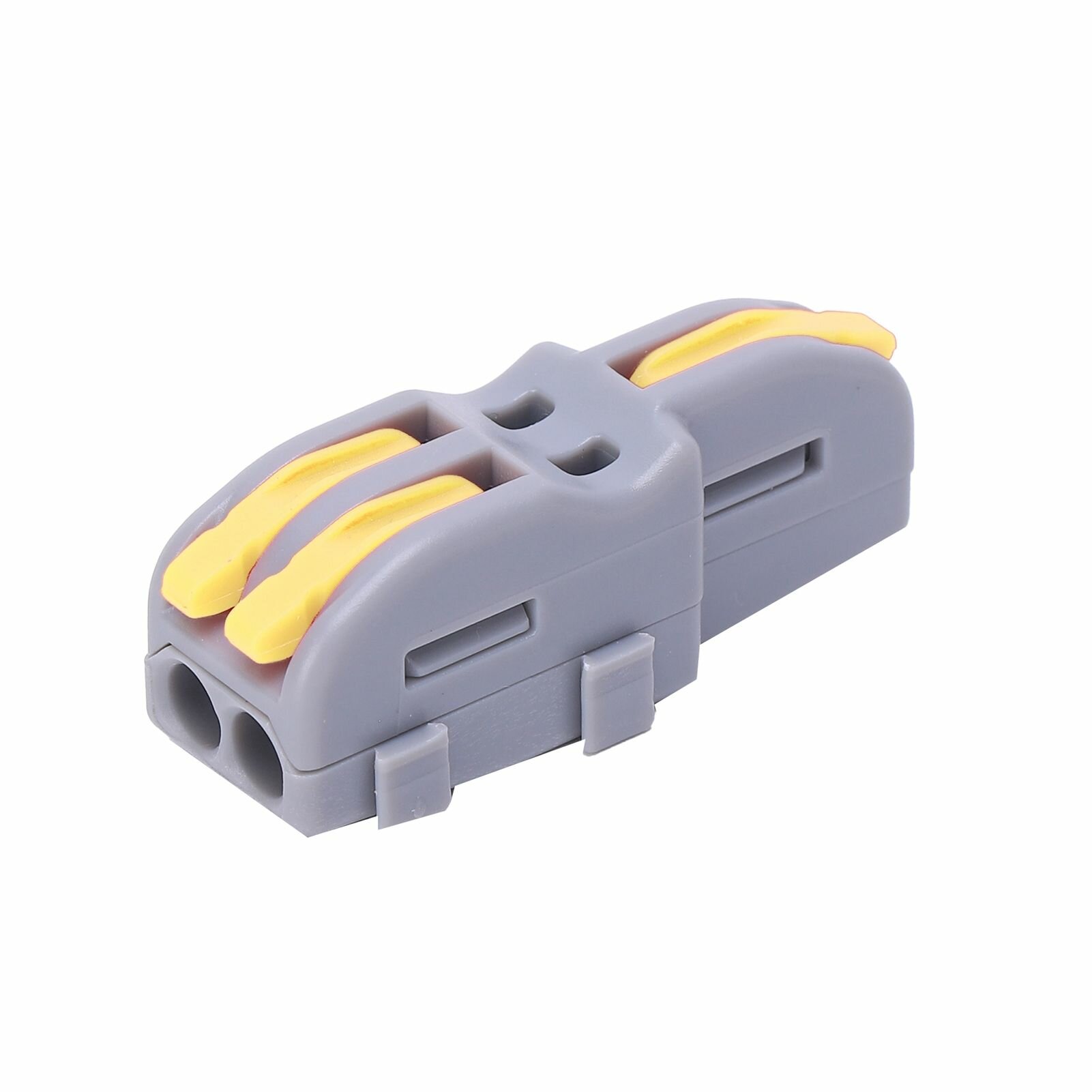 20 шт, быстрый клеммный блок, разъем для проводов 1 в 2, разветвитель проводов TShape PushType SPLF12A (желтый)