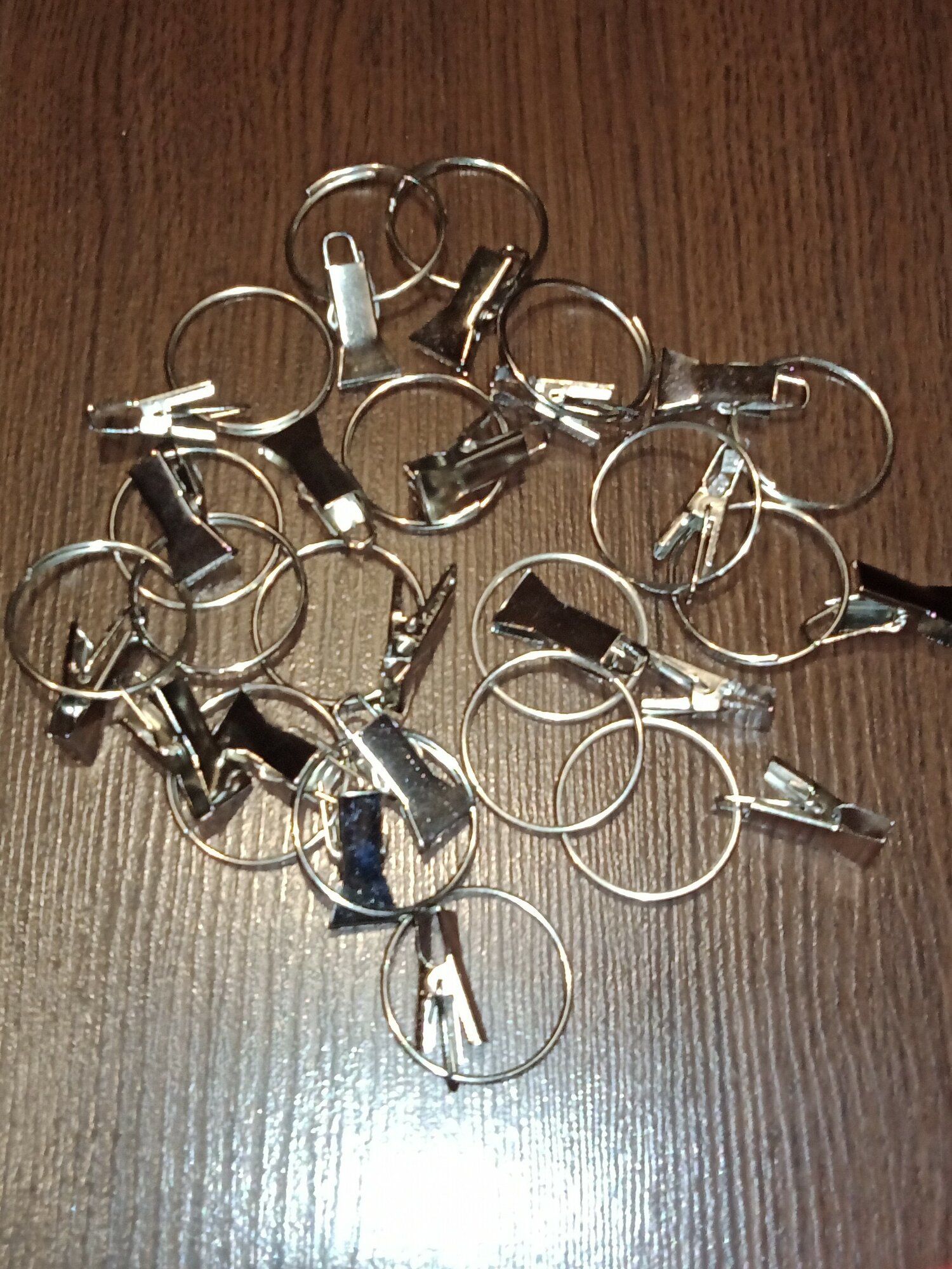 Зажимы для штор с кольцом, 20 шт.