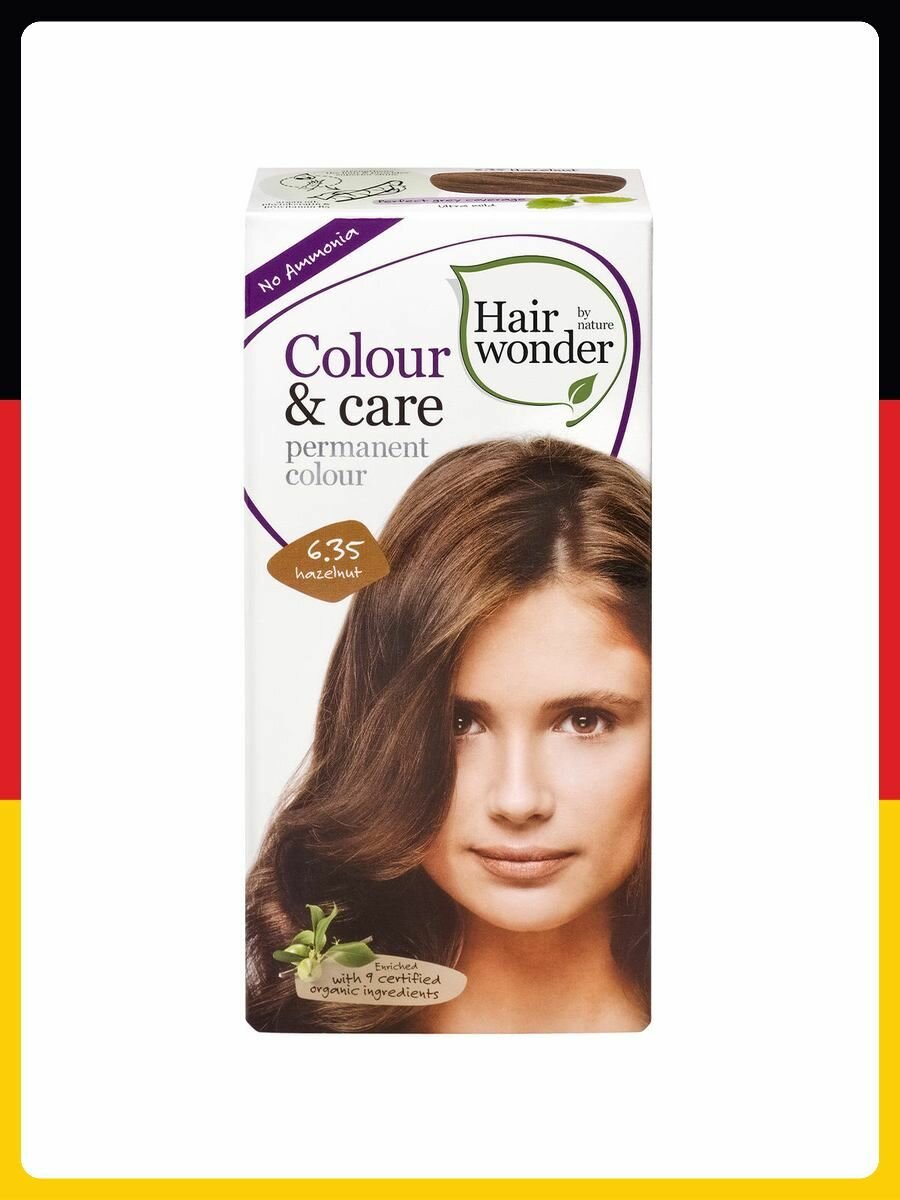 Краска для волос Hairwonder Color & Care, оттенок 6.35, фундук, 100 мл