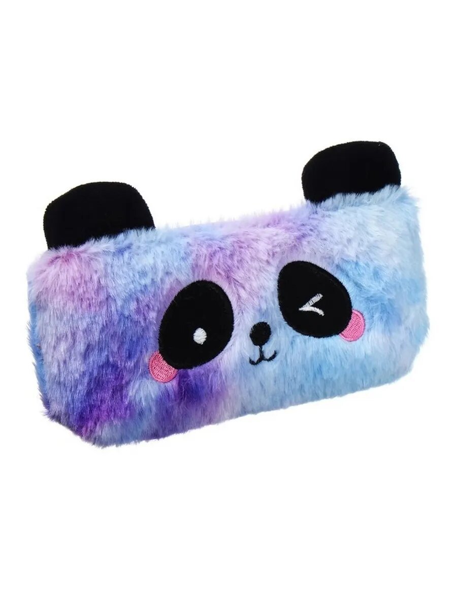 Меховой пенал с милой пандой для школьников