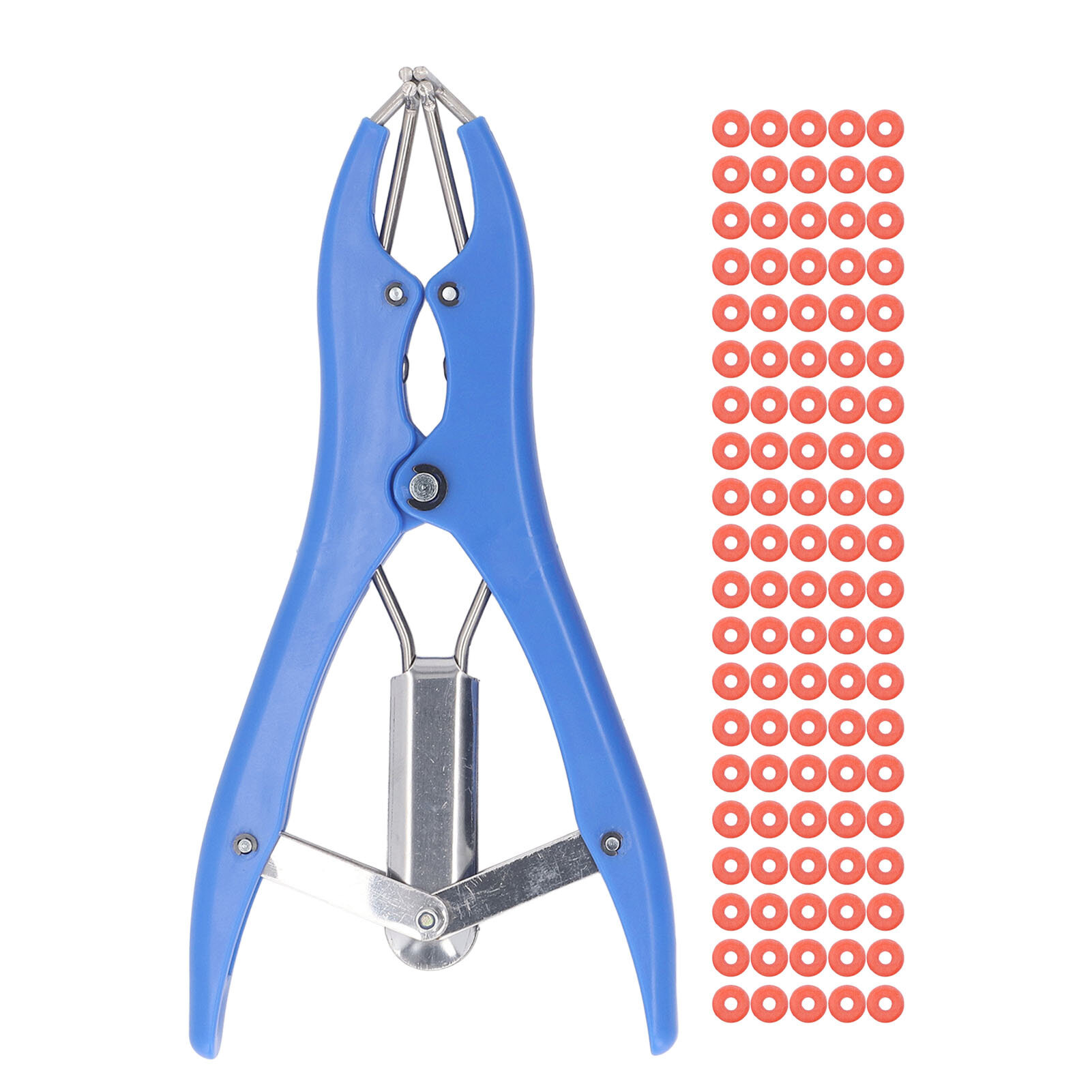 Кольцо для кастрации из нержавеющей стали без крови с набором из 100 колец для кастрации для коз, телят, ягнят и животных