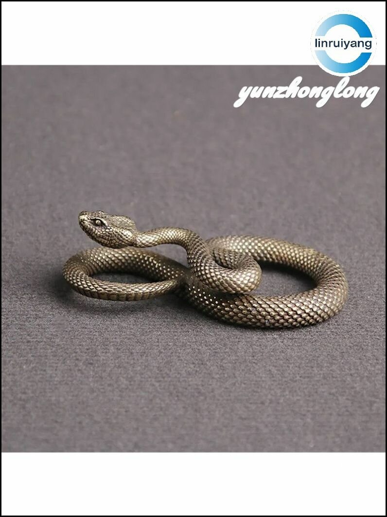 Эксклюзивная скульптура змеи из латуни и бронзы, модель DKDCJ0826