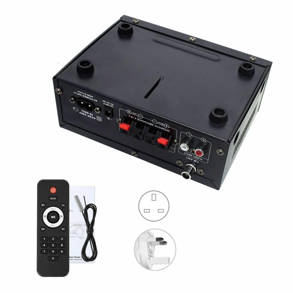 Домашний стереоусилитель 50Вт+50Вт Bluetooth, Британская вилка