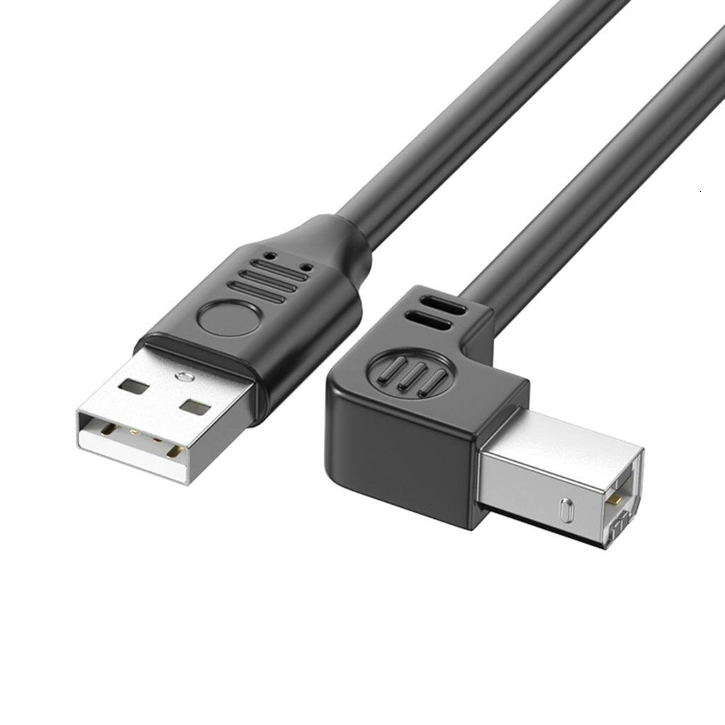 Сканер USB-кабель 2.0 Type A - B с угловым разъемом, 0.3m - Согните вправо