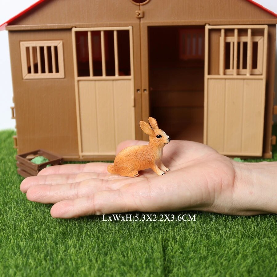 Оранжевая фигурка кролика сидя, SamKaLa