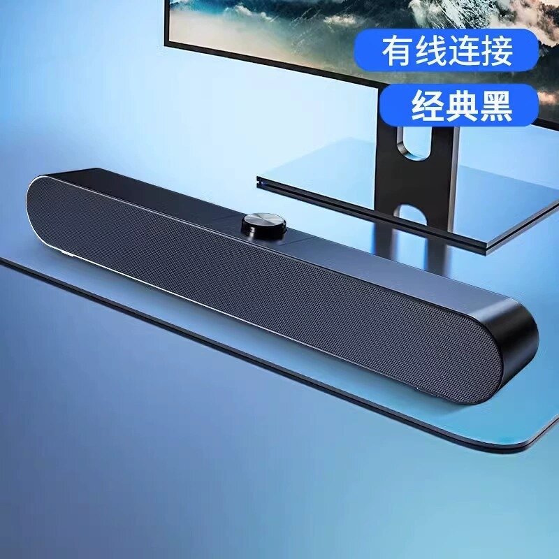 Компьютерные колонки Bluetooth для настольного компьютера, уличные домашние настольные проводные колонки с сабвуфером и микрофоном, маленькие