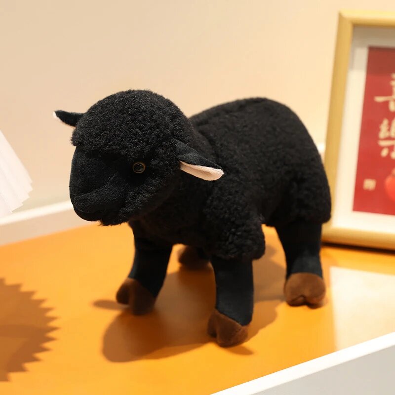 Плюшевая игрушка овечка cxf 18/30 см Черный, black, 18x14cm