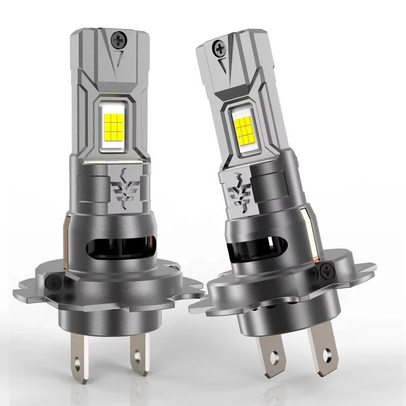 H7 H4 Led Canbus Lights 1:1 Мини-размер Автомобильная фара с вентилятором 800000LM Супер яркая беспроводная турбо-туманная лампа 6000K Автомобильная лампа H7 2PCS