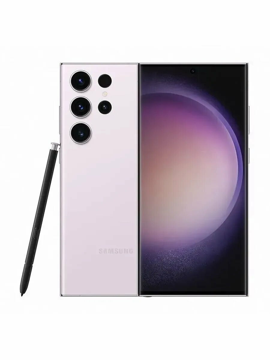 Смартфон Samsung Galaxy S23 Ultra 8/256 ГБ, поддержка двух SIM-карт, 100% поддержка русского языка, абсолютно новый, фиолетовый.