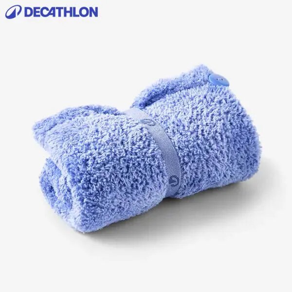 DECATHLON Полотенце для волос NABAIJI, Полиэстер, Нейлон, 36x125 см, голубой, 1 шт.