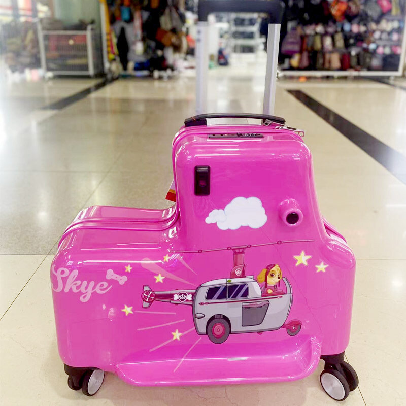 В наличии чемодан Paw Patrol, новая модель для мальчиков и девочек, катящийся алюминиевый чемодан с паролем, дорожный багаж