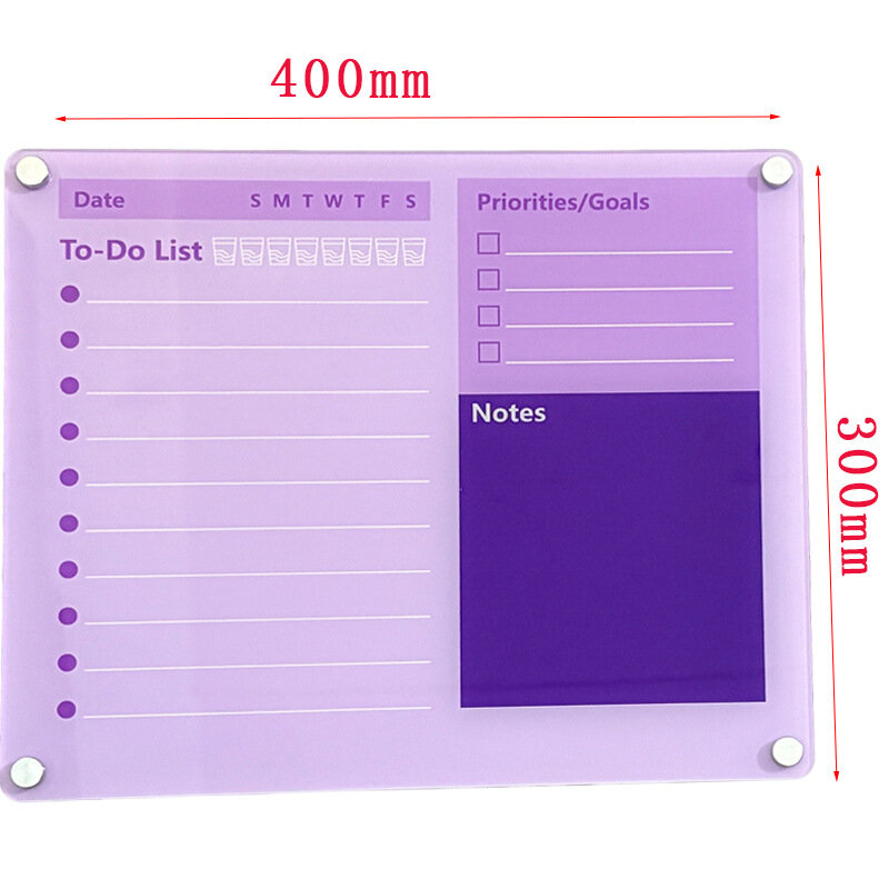 Магнит для холодильника, записная доска из акрила, доска для протоколов встреч, доска меню, стираемый магнитный стикер