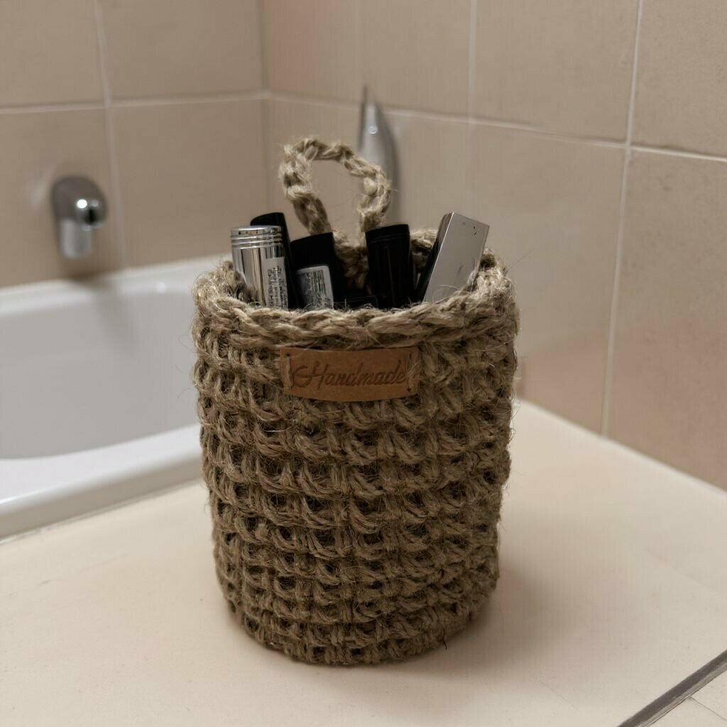 Подвесной органайзер, подвесная корзина из джута, эко корзина для хранения