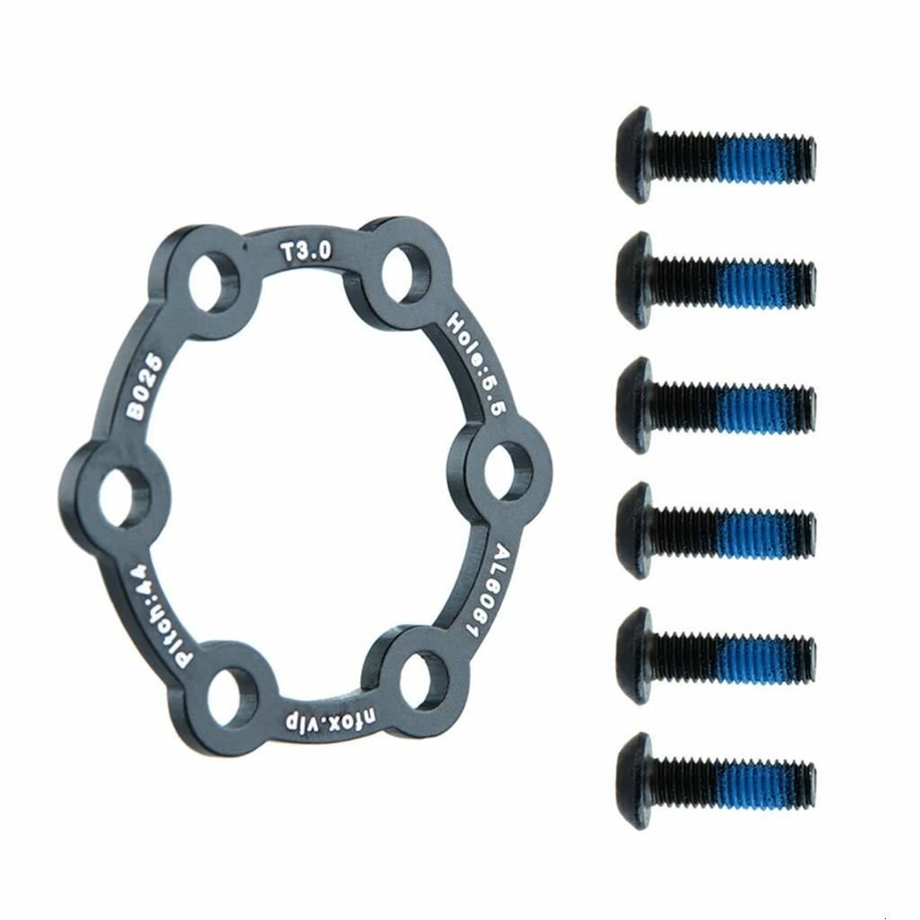 Диск тормозной для электросамоката 6-отверстный, - 3 мм с винтами