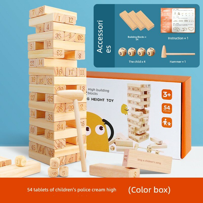 Конструктор из массива дерева, крупные детали, для 2 мальчиков, 4 девочек, 5 детей, 3-6 лет, развивающая игрушка,