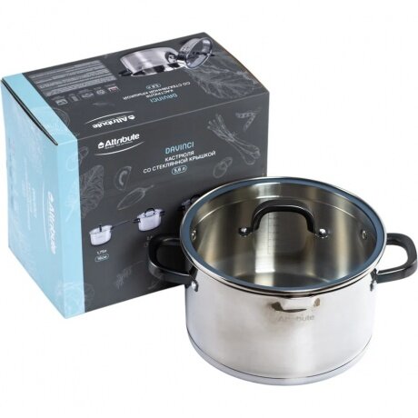 Кастрюля DAVINCI 5.6л 24см индукция