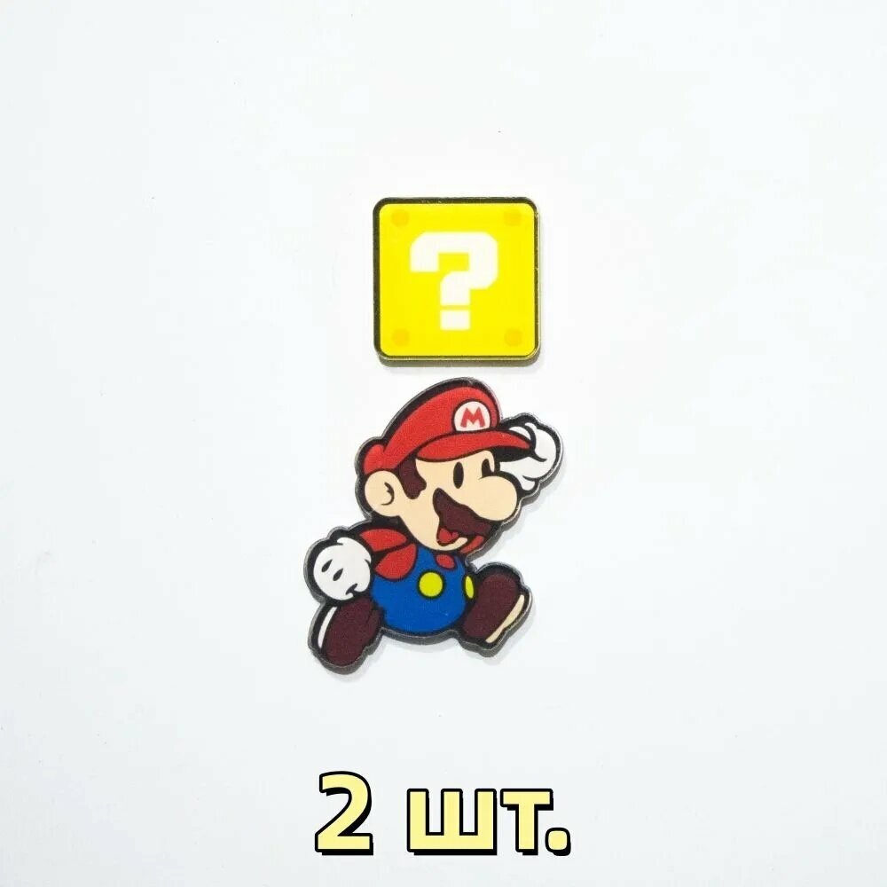 Супер Марио Брос Магниты на холодильник с тематикой аниме и игр, 2 шт