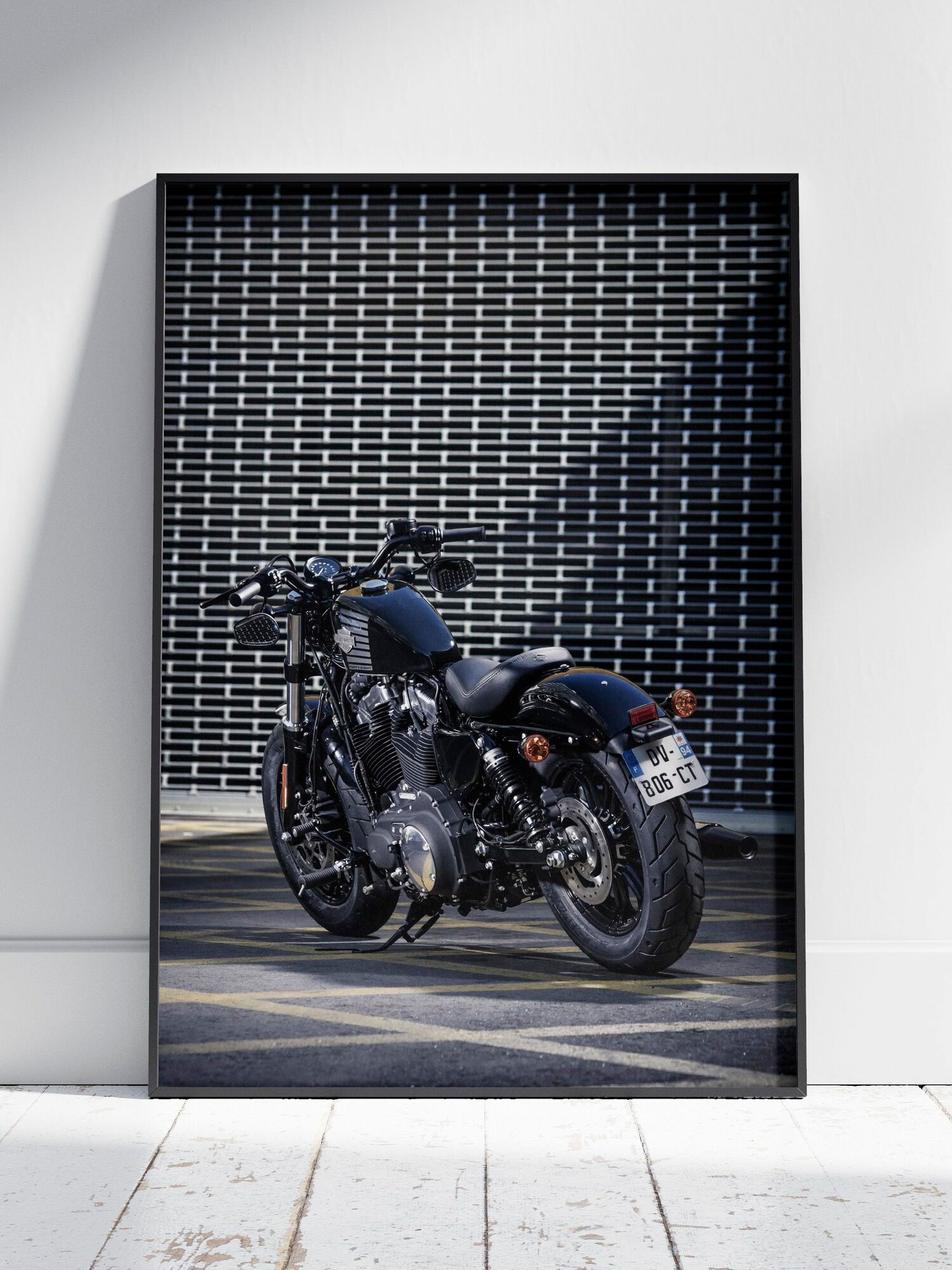Плакат на стену для интерьера Авто и Мото (Харлей Дэвидсон Форти Эйт XL1200X - Harley Davidson Forty Eight XL1200X) A3 (30x42 см)