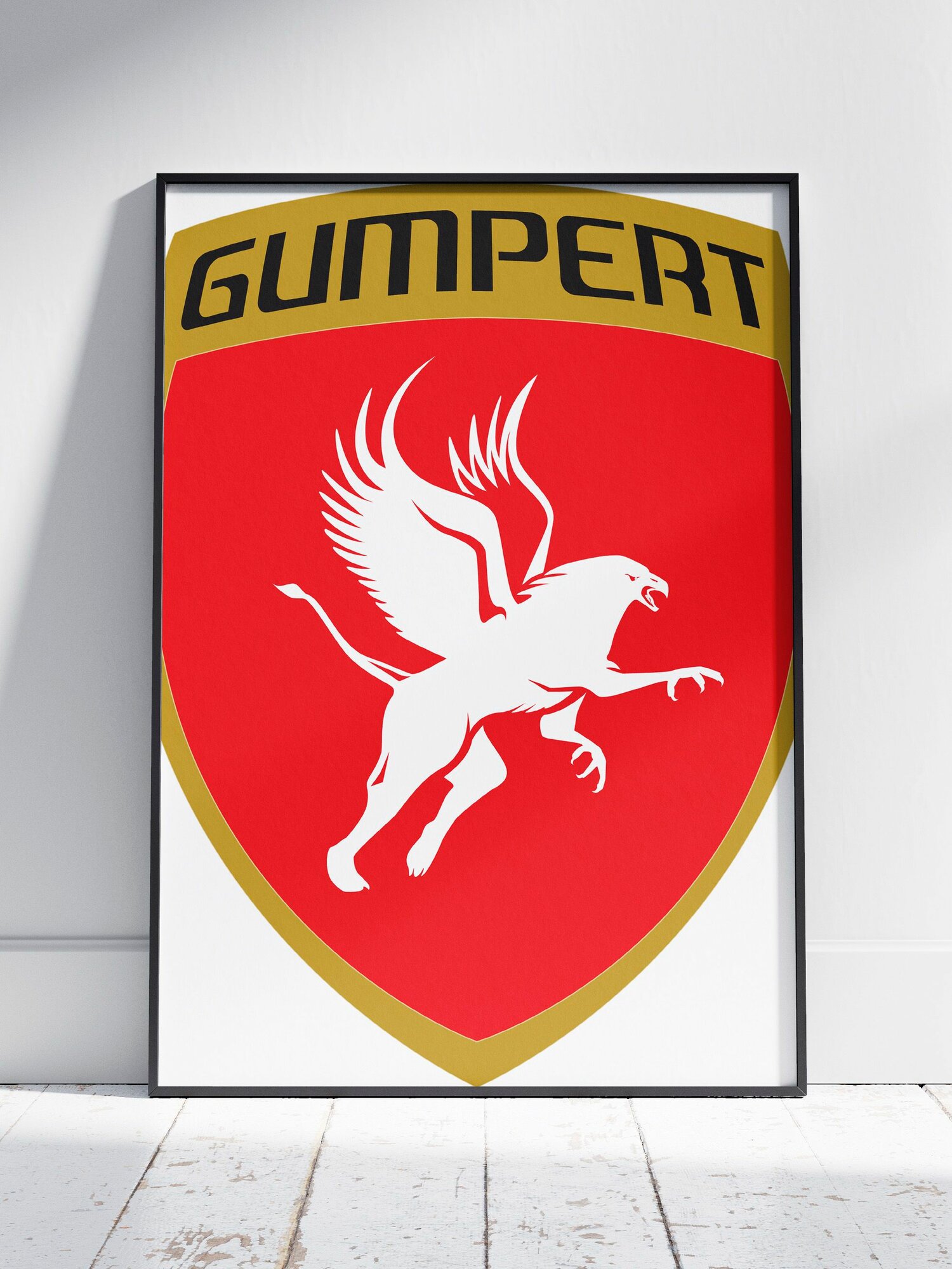 Плакат на стену для интерьера Марки Машин (Гумперт - Gumpert) - Постер по автопроизводителям формата A4 (21x30 см)