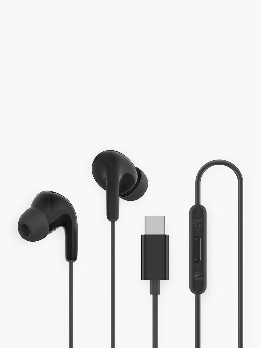 Наушники Xiaomi Type-C Earphones_Black, проводные, вкладыши, USB, черный
