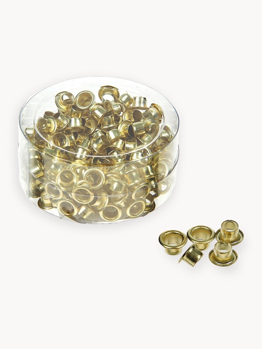 Люверсы (заклепки) к дыроколу, 200 штук, на 20 листов, металлические, d=4.8 мм, длина ножки 4,6 мм